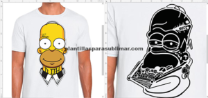 Homero Simpson Vector, Sublimación , transfer, serigrafia – Plantillas ...