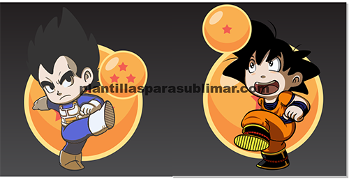 VEGETA, GOKU, NIÑOS, VECTOR - Plantillas Gratis - Plantillas para Sublimar