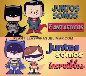 Mejores Amigos Batman Robin super – Plantillas para sublimar