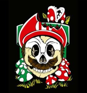 Mario-Calavera-Halloween-Vector – Plantillas para sublimar