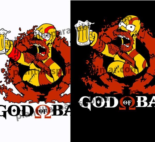 God-of-Bar-Homero-Vector – Plantillas para sublimar