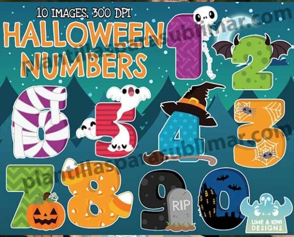 Numeros-Halloween-png – Plantillas para sublimar