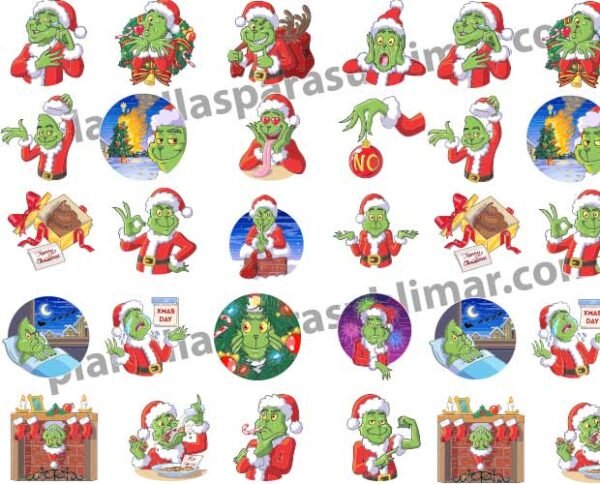 Colleccion-Grinch-Navidad-PNG-Vector – Plantillas para sublimar