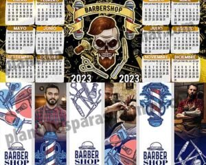 Plantillas-Barber-shop-calendario-taza – Plantillas para sublimar