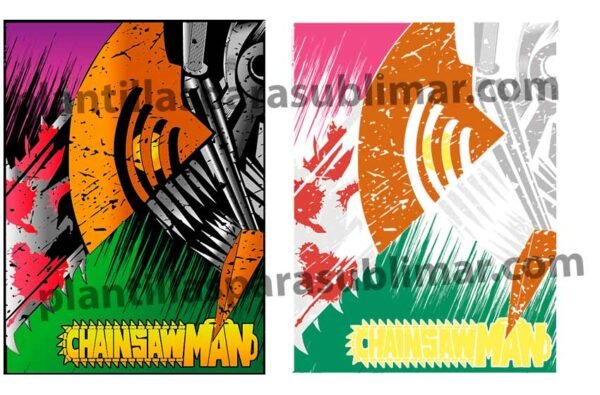 chainsaw-man-Vector-Anime-PNG – Plantillas para sublimar