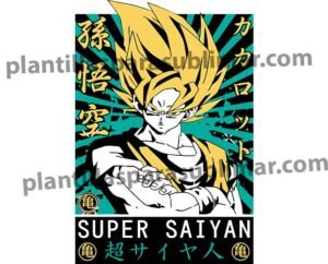 super-saiyan-Goku-Vector – Plantillas para sublimar