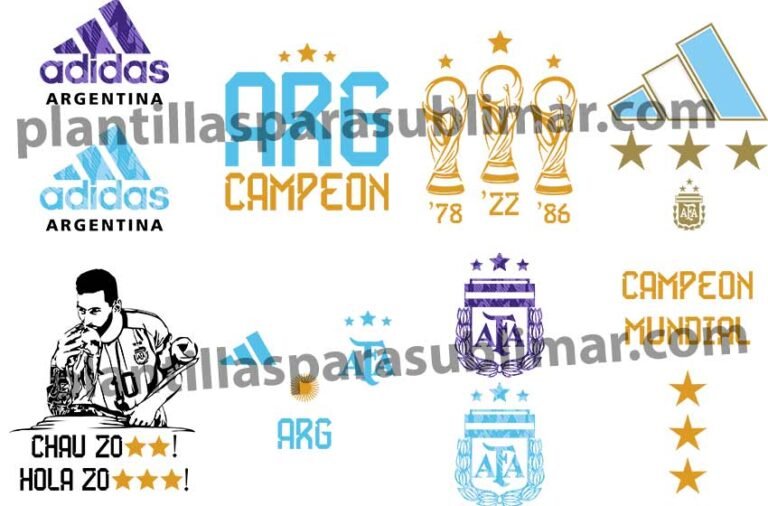 Argentina-AFA-Campeon-Logos-Vector-PNG – Plantillas para sublimar