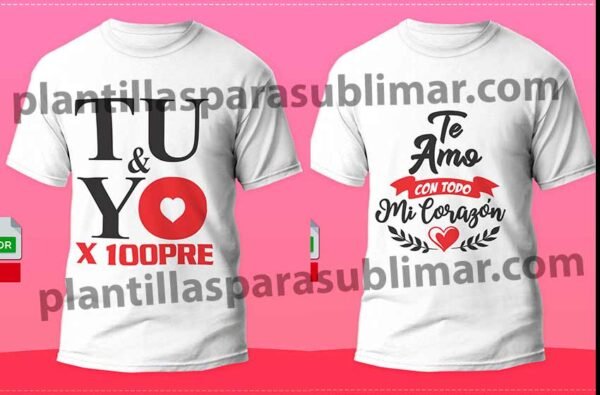 Gratis-Vectores-Frases-San-Valentin-Polos – Plantillas para sublimar