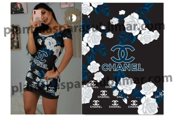 Marcas-Chanel-Vector-Vestido – Plantillas para sublimar