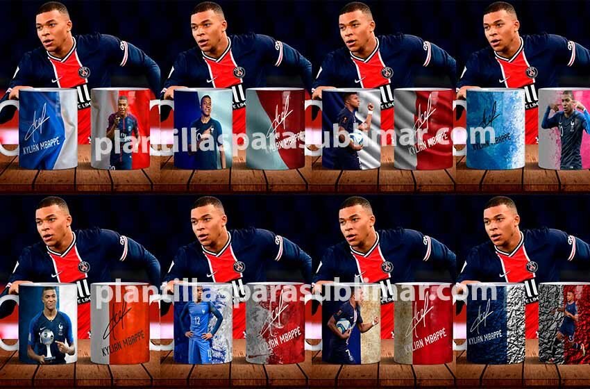 Pack-Plantillas-Kylian-Mbappe-Tazas – Plantillas para sublimar