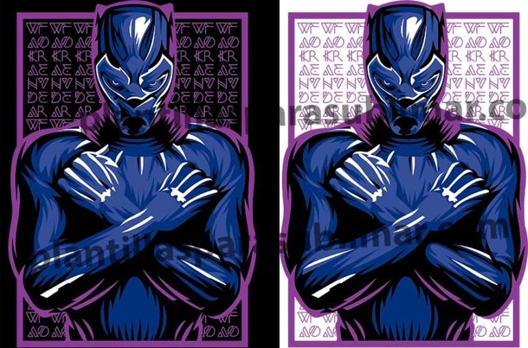Black-Panther-Wakanda-vector-PNG – Plantillas para sublimar