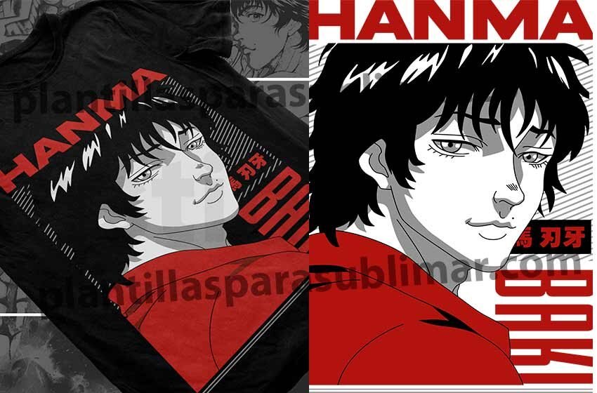 Hanma-Baki-Vector-Corte-Sublimacion – Plantillas para sublimar