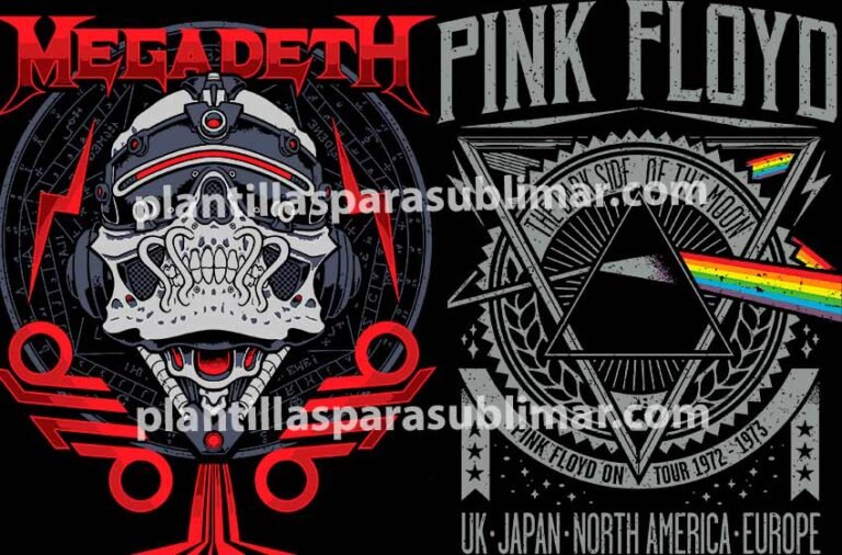 Megadeth-Pink-Floyd-Vector-Logo – Plantillas para sublimar
