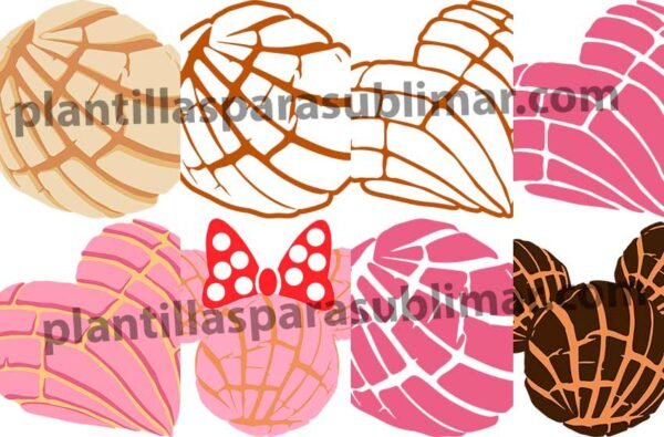 Pan-Conchas-Vector-Corte-Sublimacion – Plantillas para sublimar