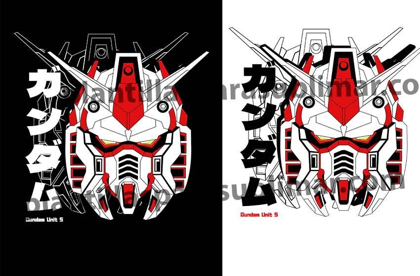 gundam-unit-5-vector-png – Plantillas para sublimar