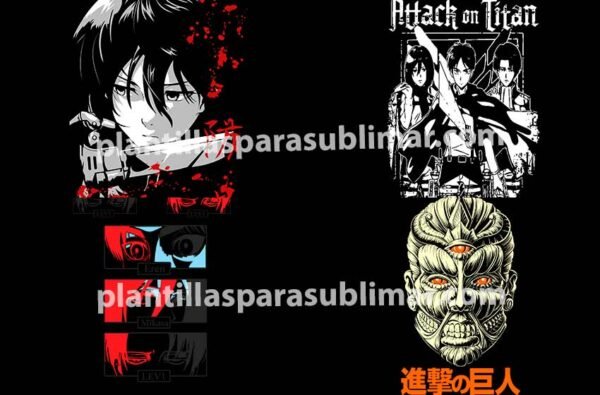Attack-on-titan-Vector-PNG – Plantillas para sublimar