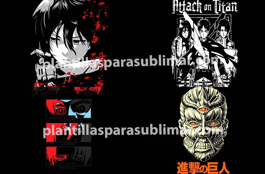 Attack-on-titan-Vector-PNG – Plantillas para sublimar