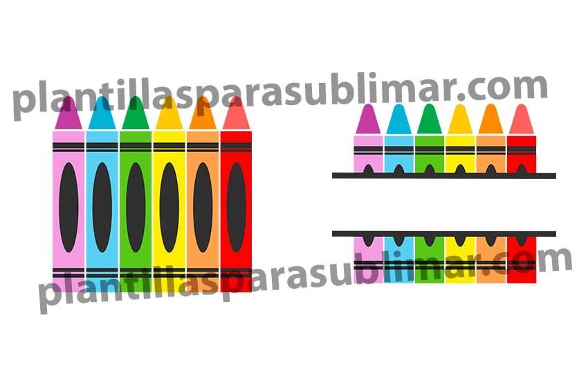 Crayolas-Colores-Vector-Corte-Sublimacion – Plantillas para sublimar