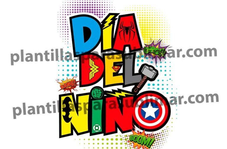 Dia-del-niño-Marvel-DC-Super-heroes-PNG – Plantillas para sublimar