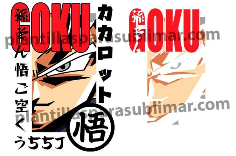 Goku-face-cara-Vector-PNG – Plantillas para sublimar