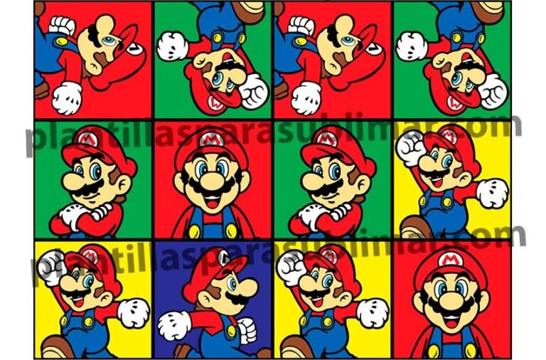 MARIO-bros-facetas-Vector-PNG – Plantillas para sublimar