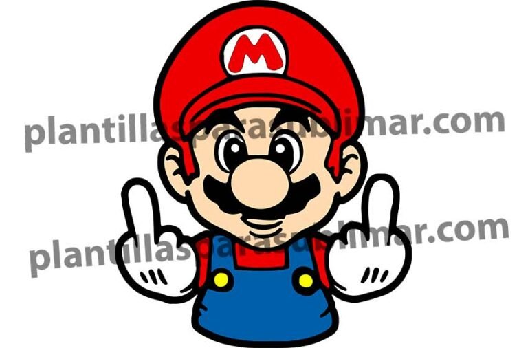MARIO-dedo-medio-Funck-Vector-PNG – Plantillas para sublimar