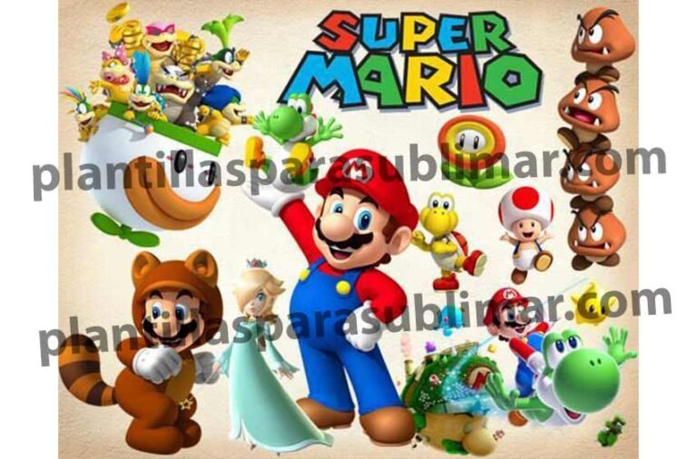 Super-mario-personajes-clipart-png – Plantillas para sublimar