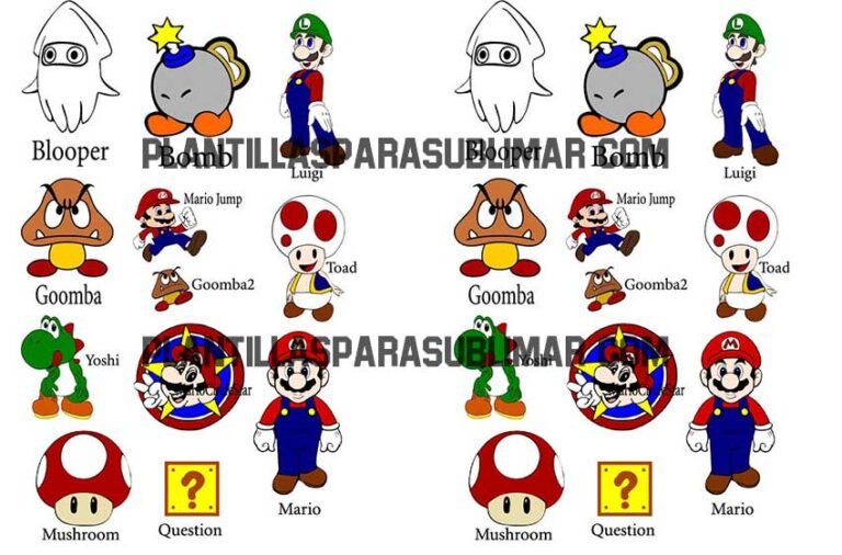 Vector-mario-bros-Corte-Sublimacion – Plantillas para sublimar