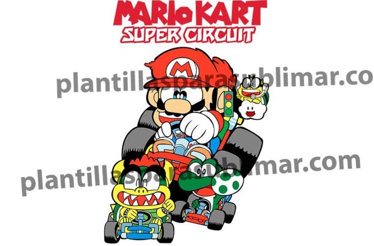 MARIO KART Super Circuit – Plantillas para sublimar