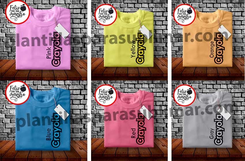 Crayola-animada-Plantilla-Polo-Playera – Plantillas para sublimar