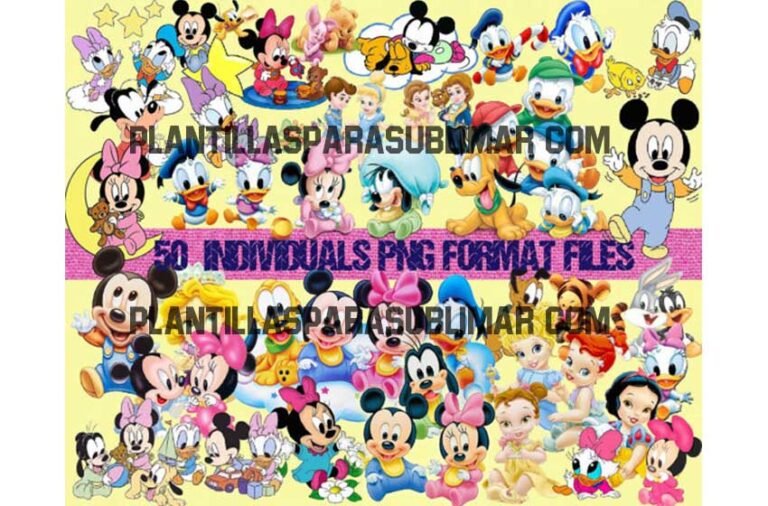 50-Personajes-Disney-Bebes-GRATISs-PNG – Plantillas para sublimar