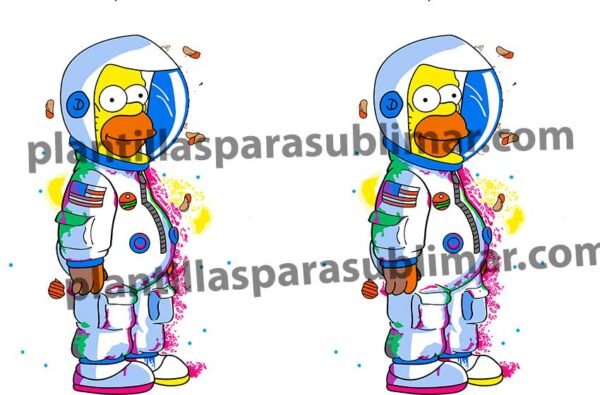 Homero-astronauta-Vector-PNG – Plantillas para sublimar