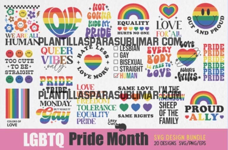 LGBTQ-Pride-Month-SVG-Vectores-Pack – Plantillas para sublimar