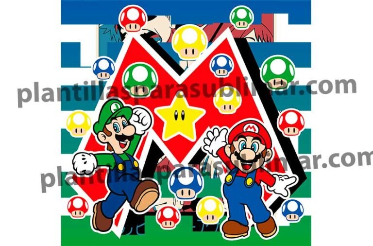 mario-y-luigi-honguito-vector-PNG – Plantillas para sublimar