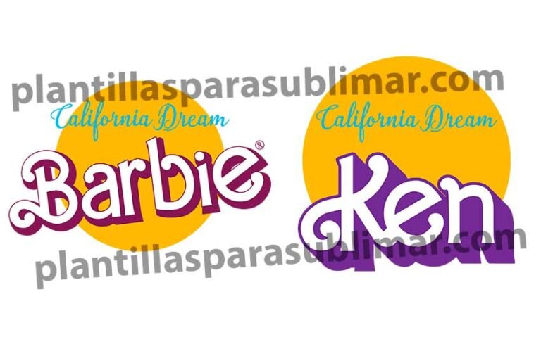 Barbie-Ken-Logos-Vector-PNG – Plantillas para sublimar