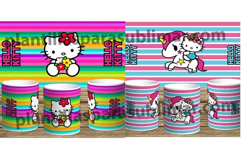 Plantillas-Hello-kitty-Tazas – Plantillas para sublimar