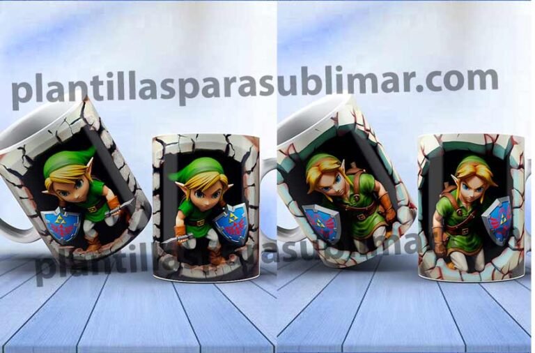 link-zelda-Plantilla-3D-Pared-PNG – Plantillas para sublimar