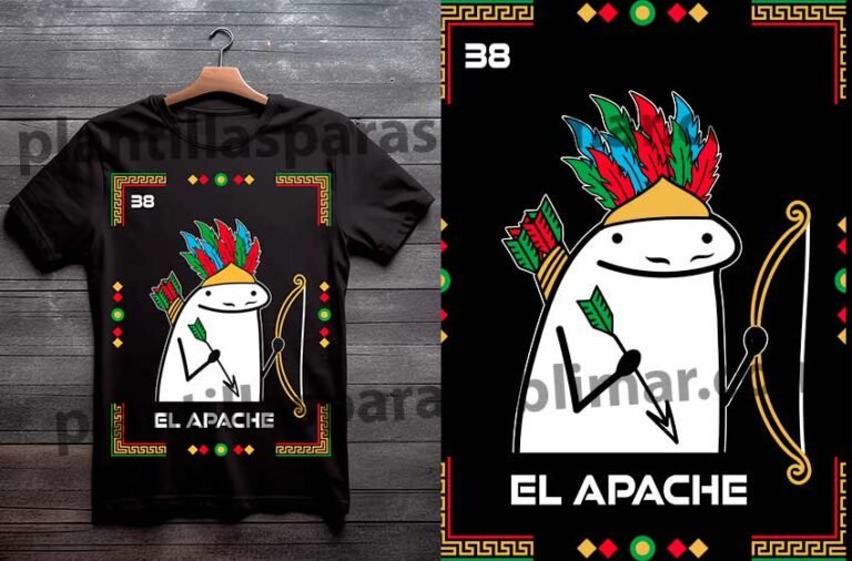 El-apache-Flork-Loteria-Vector-PNG – Plantillas para sublimar