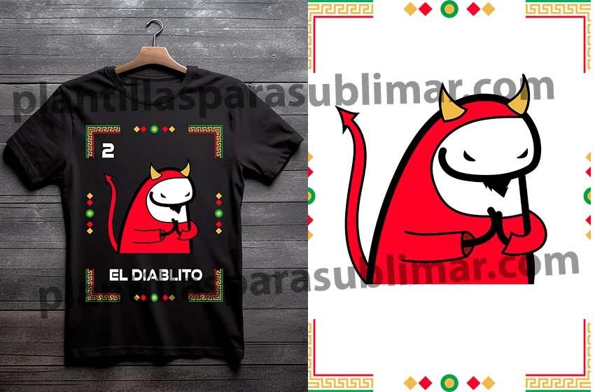 El-diablito-Flork-Vector-Loteria – Plantillas para sublimar
