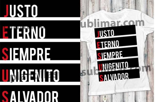 Vector-Jesus-Justo-Eterno-Siempre – Plantillas para sublimar