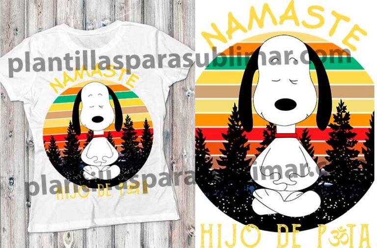 namaste-snoopy-Vector-PNG – Plantillas para sublimar