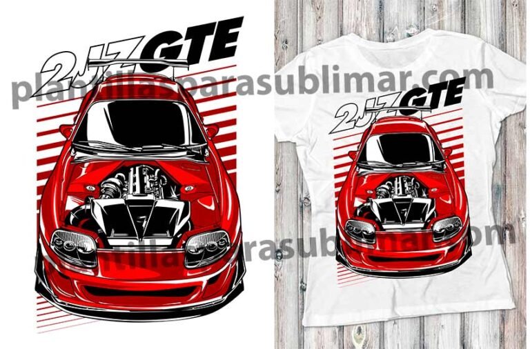 porsche-gt3-rs-Vector-Sublimar-DTF – Plantillas para sublimar