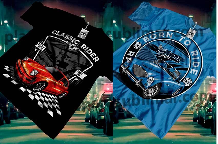 Autos-clasicos-sublimacion-DTF-Vectores – Plantillas para sublimar