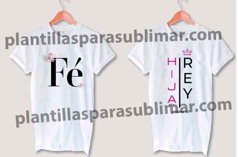 Fe VECTOR Hija rey playera Cristo – Plantillas para sublimar