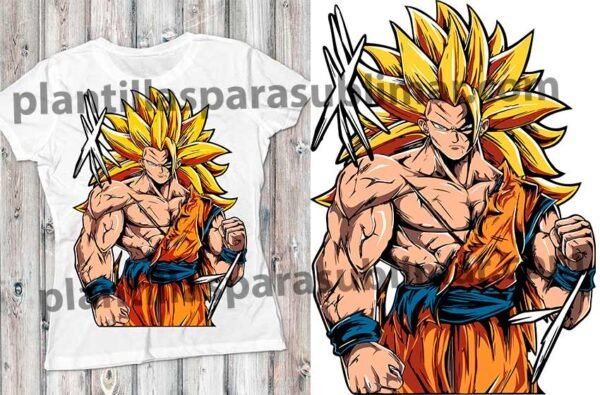 goku-super-saiyan-vector-png – Plantillas para sublimar