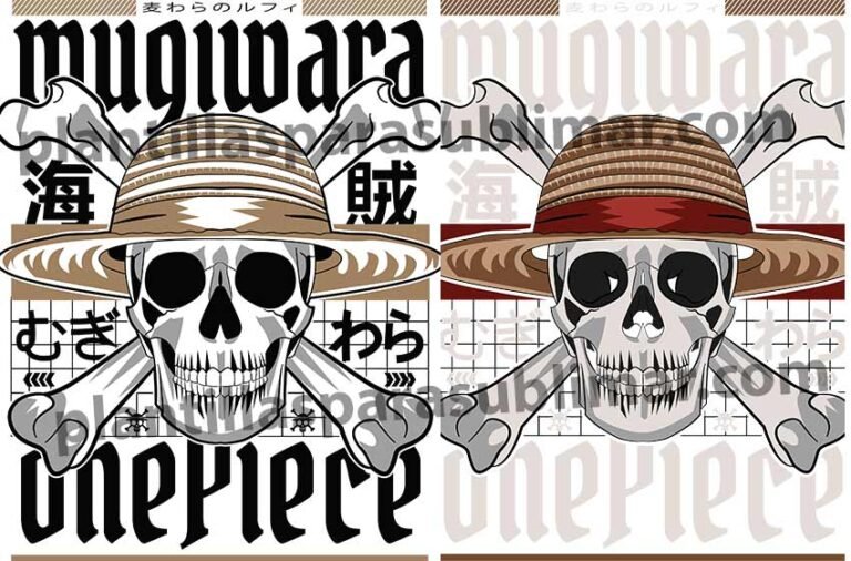 Mugiwara Luffy One Piece Vector PNG – Plantillas para sublimar