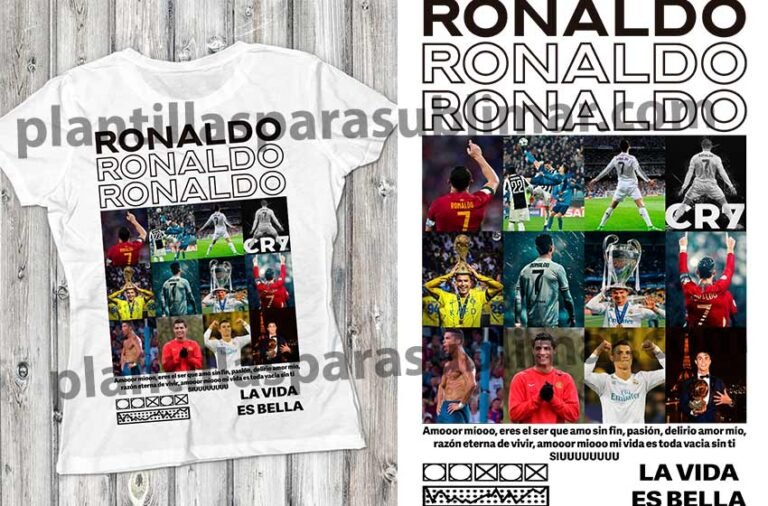 Ronaldo CR7 Playera Sublimar Fotos – Plantillas para sublimar