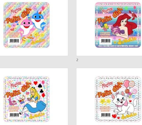 Etiquetas duvalin editables powerpoint – Plantillas para sublimar