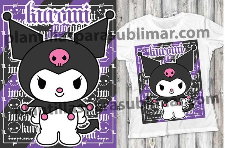 Kuromi Vector Playera png – Plantillas para sublimar