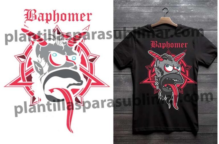 baphomer Vector Dtf Sublimacion Homero – Plantillas para sublimar
